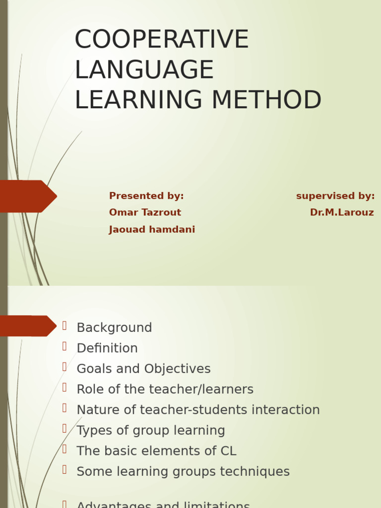 Cooperative learning approach | PDF | Learning | Teachers