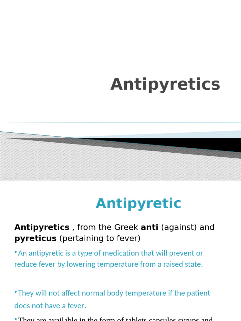Understanding Antipyretics and Their Effects | PDF | Aspirin ...