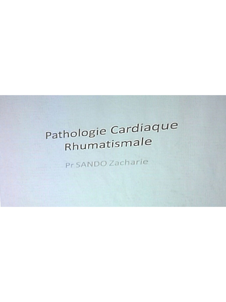 3- Pathologie Cardiaque Rhumatismale | PDF