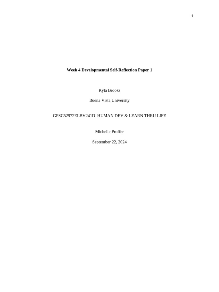 APA Student Paper Template | PDF | Self Esteem | Adolescence