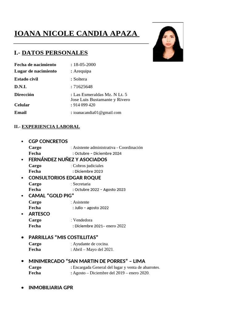 Ioana Candia CV. | PDF