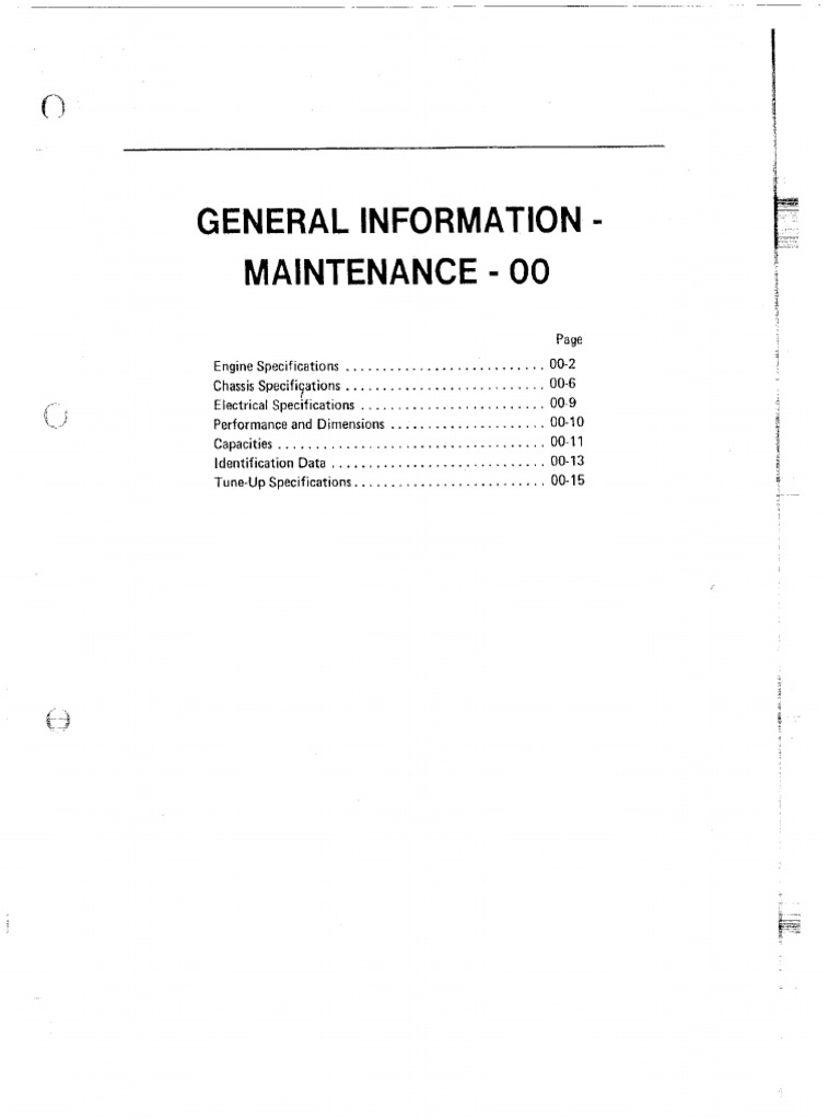 General Info and Maintenance | PDF