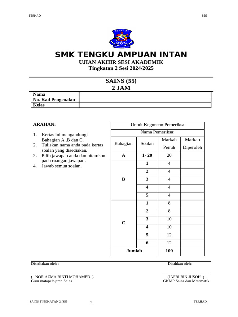 Cover UASA 2024 - 25docx | PDF