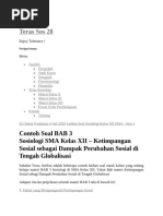 Sosiologi Contoh Soal TKA | PDF