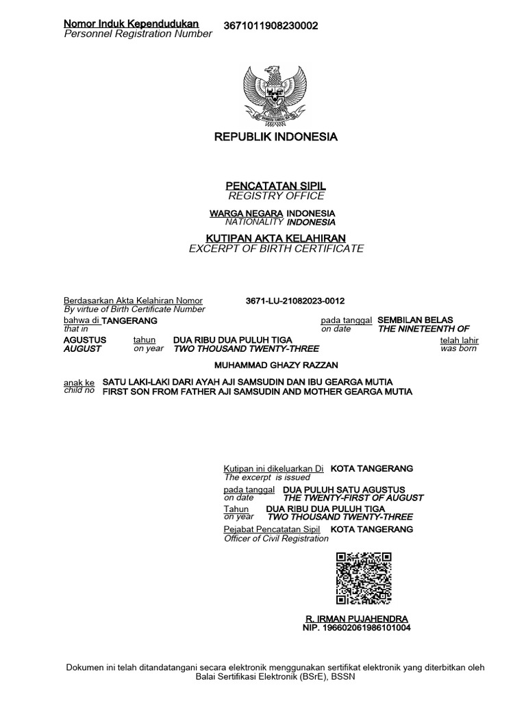 AKTA MUHAMMAD GHAZY RAZZAN | PDF