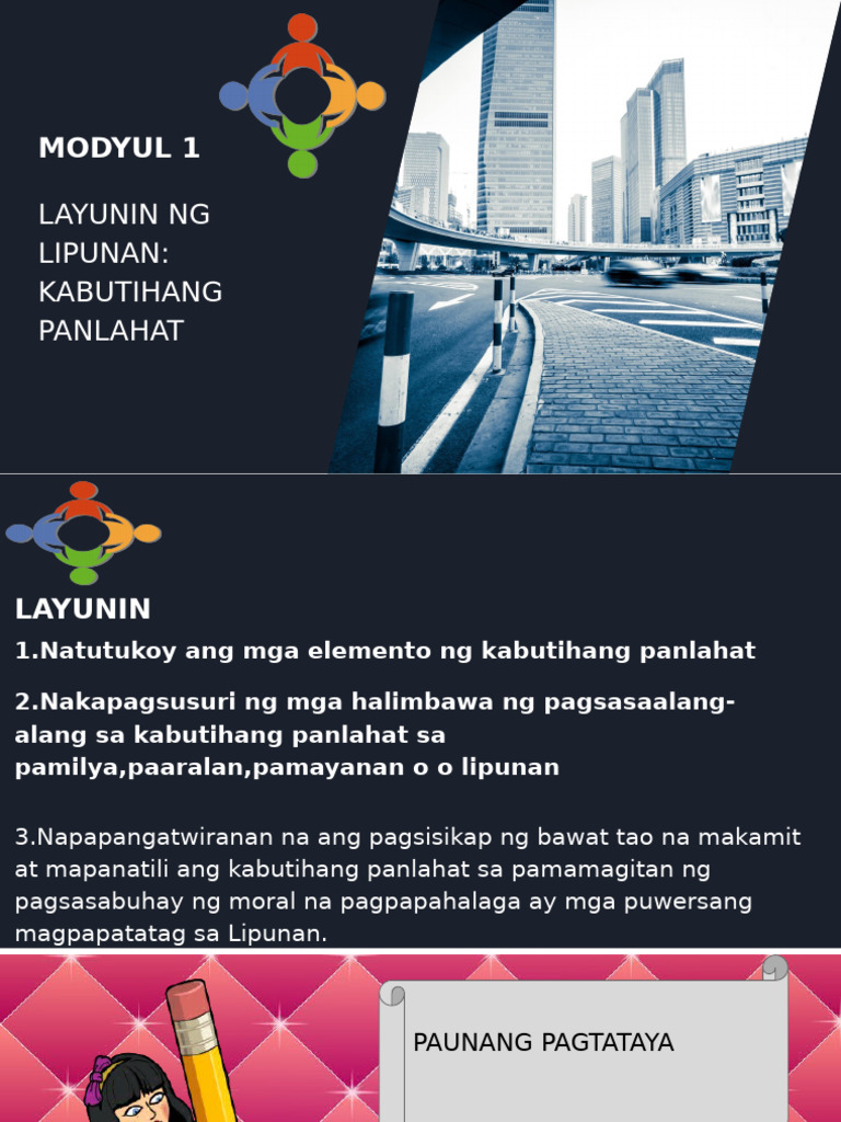 MODYUL 1 Layunin NG Lipunan | PDF