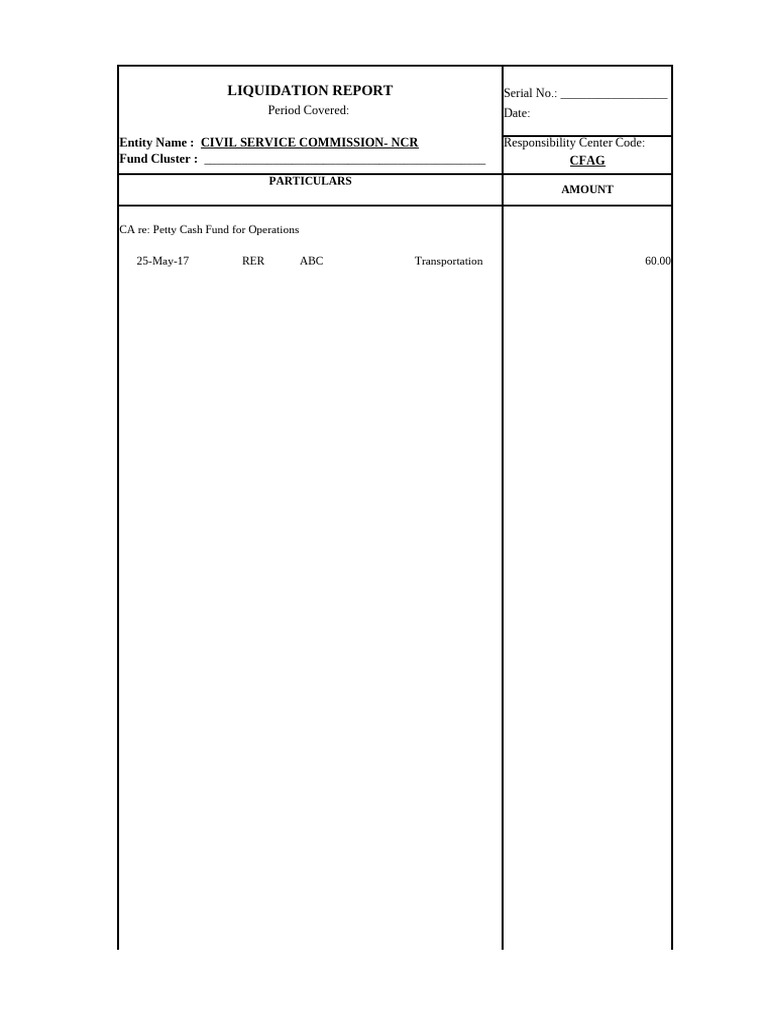 Liquidation Form | PDF
