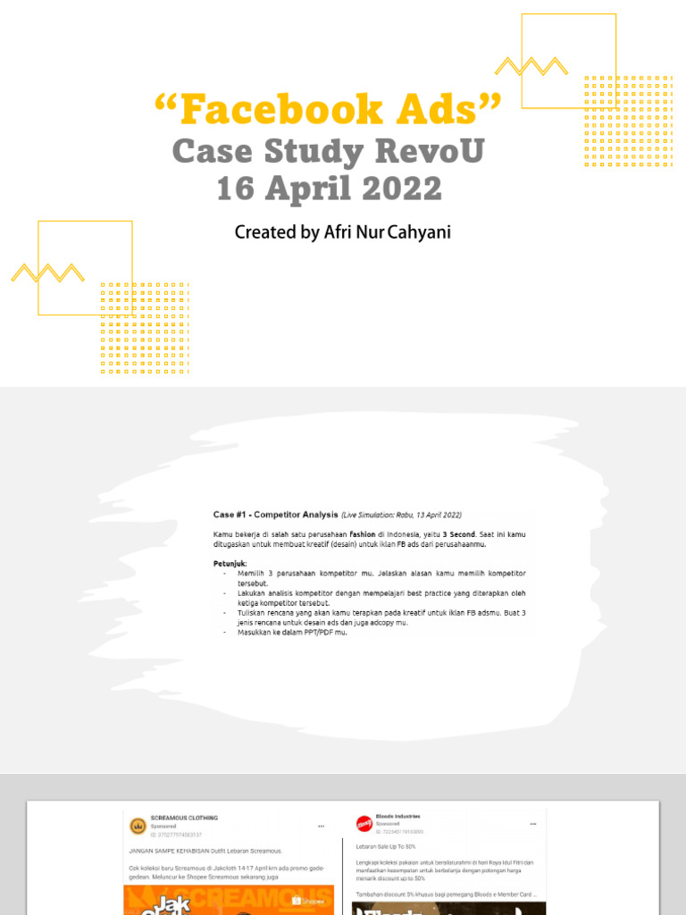 Facebook Ads Case Study: RevoU Insights | PDF