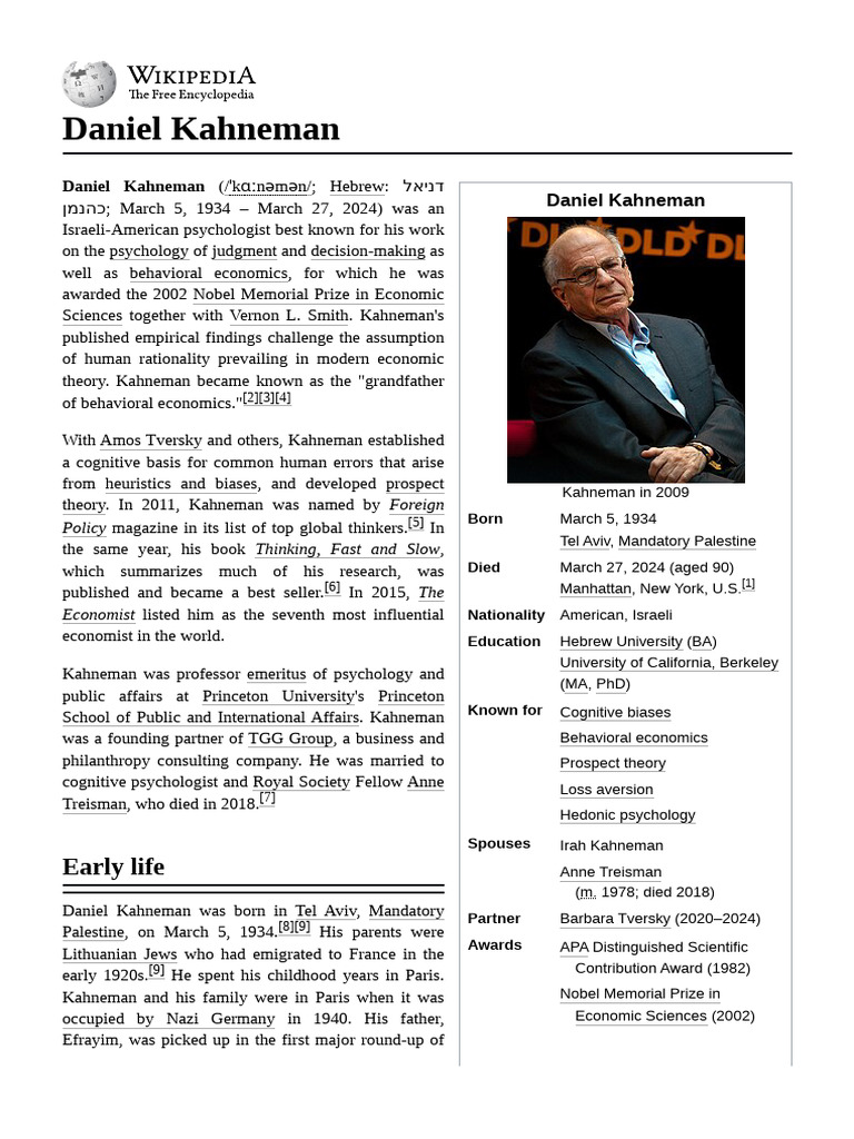 Daniel_Kahneman | PDF | Cognitive Science | Cognition