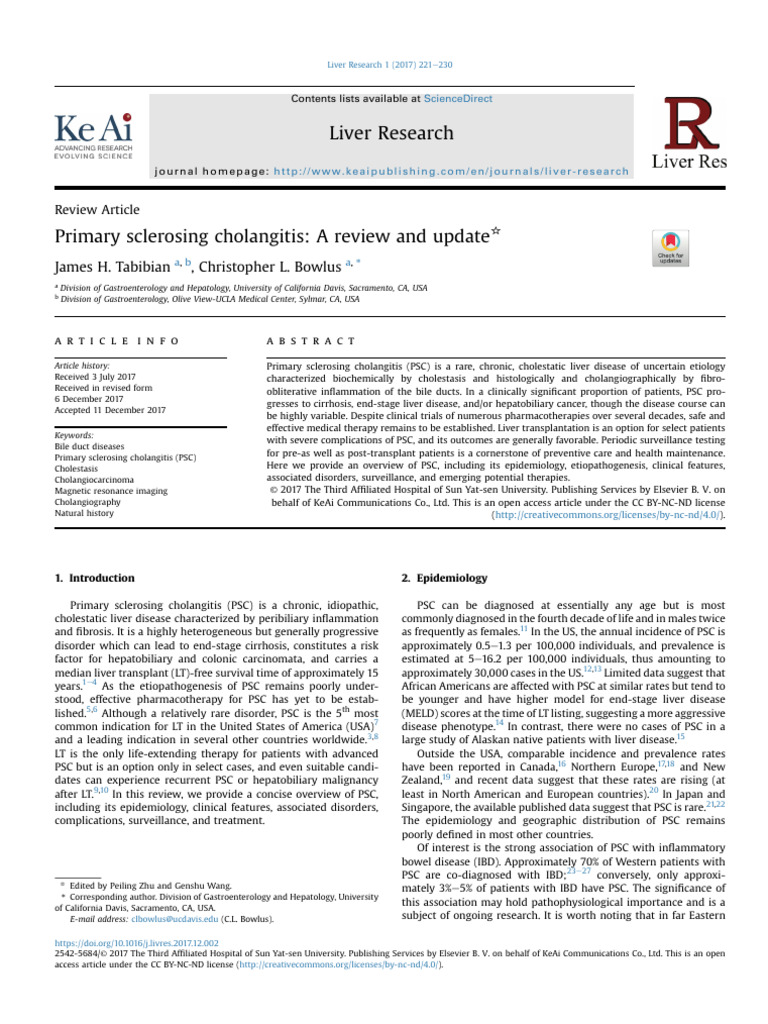 sclerosing cholangitis | PDF | Cirrhosis | Ulcerative Colitis