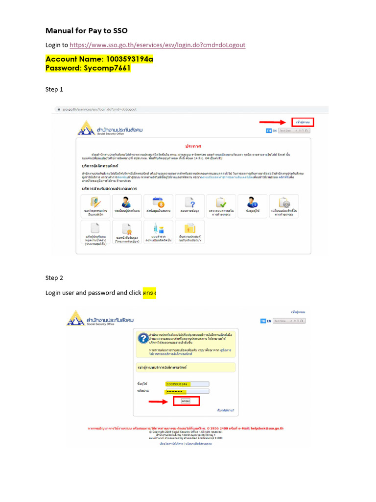 Manual For Pay To SSO | PDF