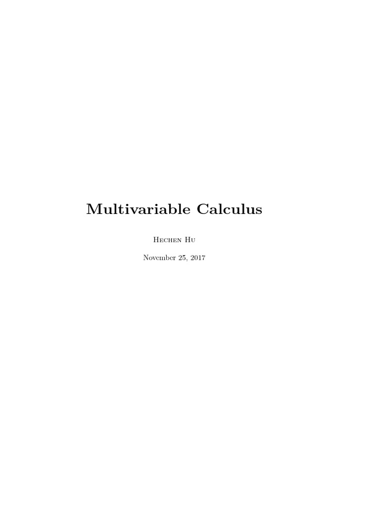 Unit Tangent Vector in Multivariable Calculus | PDF | Euclidean Vector ...