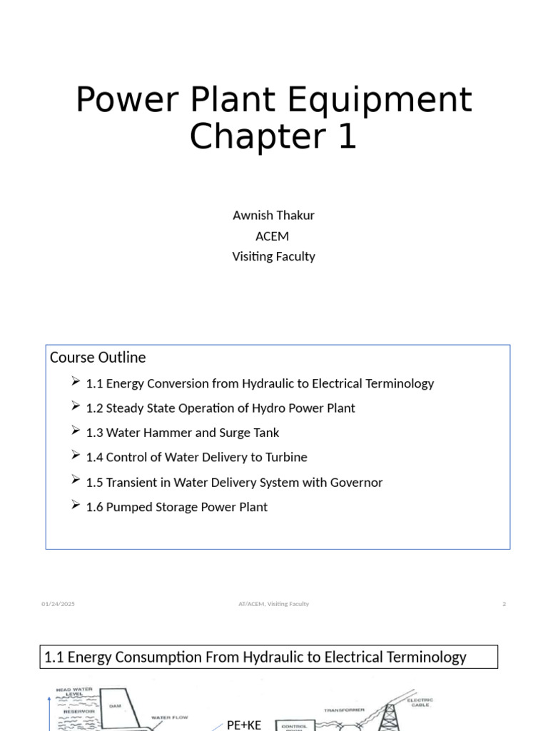 Power Plant Equipment - Chapter1 | PDF | Power Station | Energy Storage