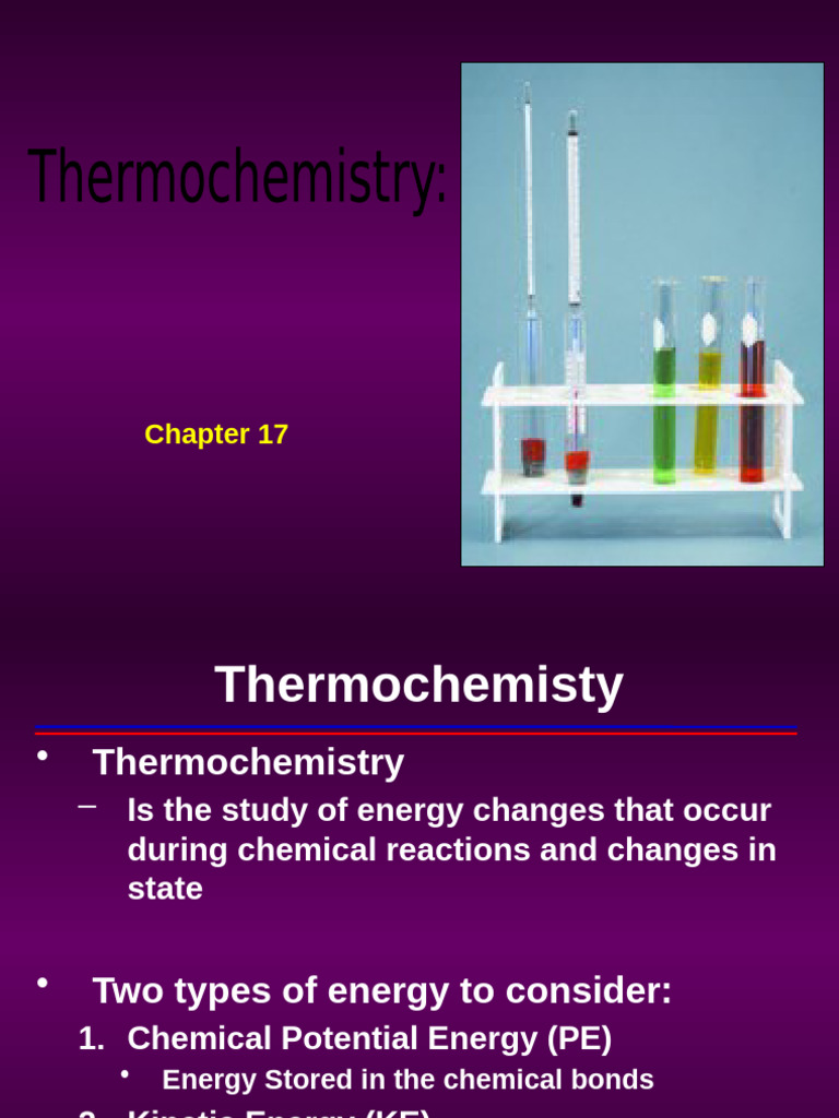 Thermochemistry - Chapt 17 Spring14 | PDF | Calorie | Freezing