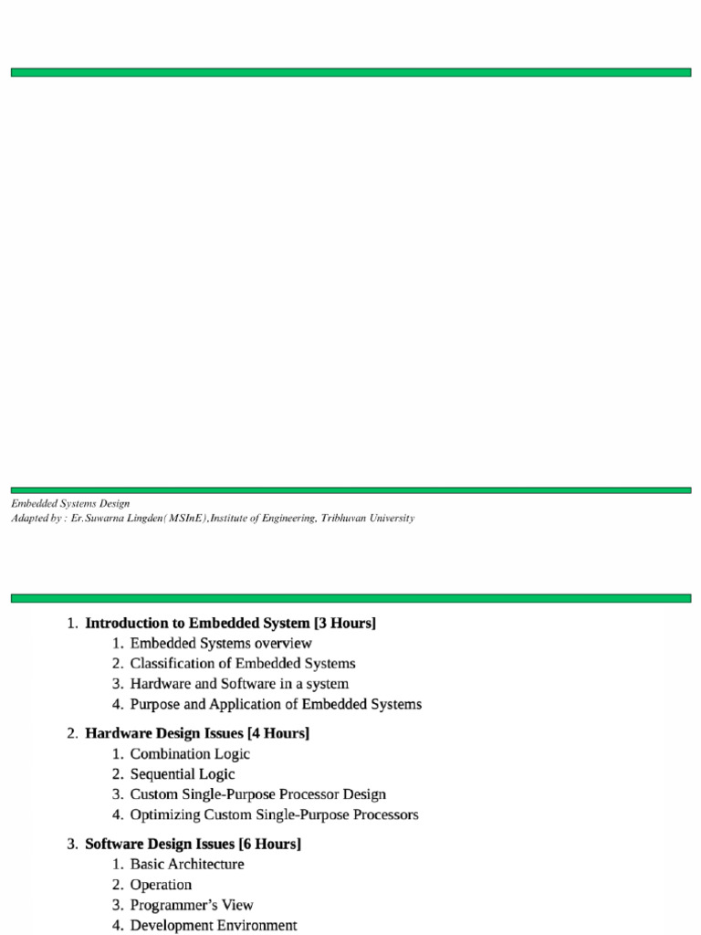 Chapter 1 Introduction To Embedded System | PDF | Embedded System | Integrated Circuit