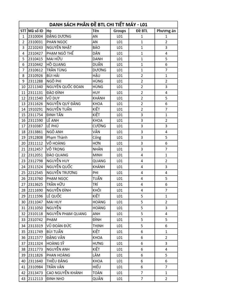 Phan de BTL_ME2007_CQ L01 | PDF