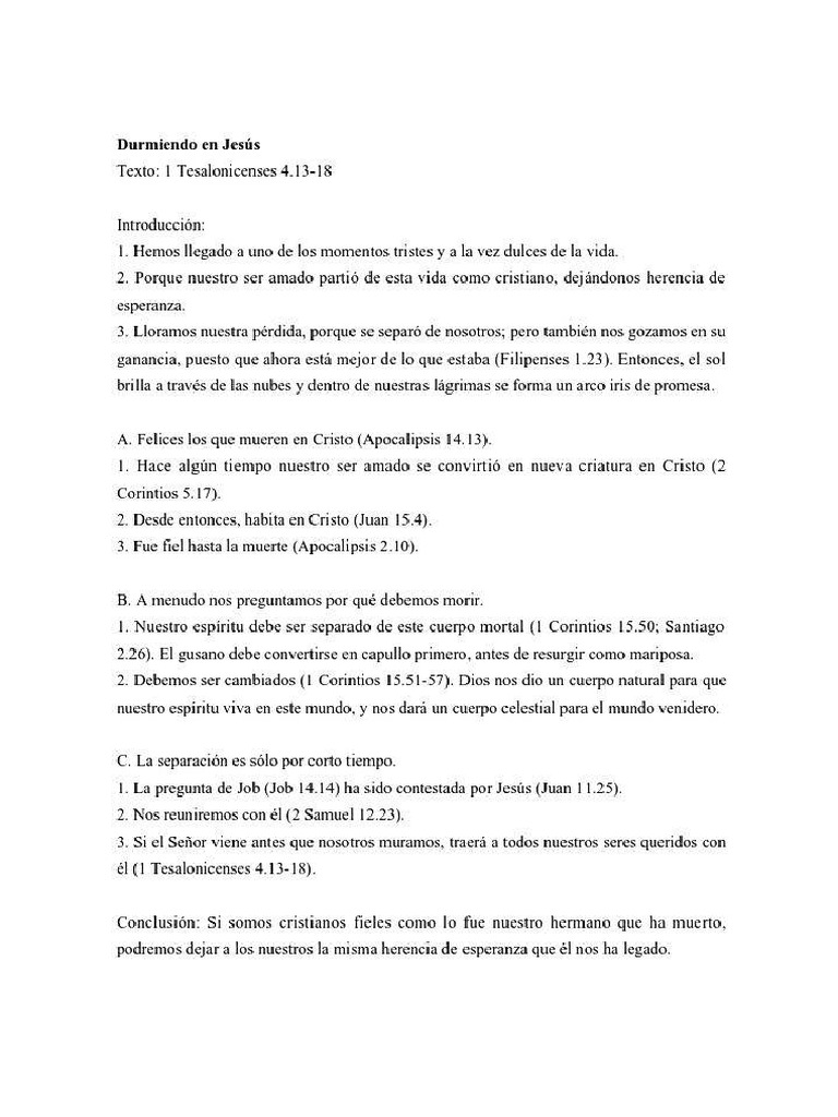#3 Bosquejos Cortos para Funeral o Velorio | PDF