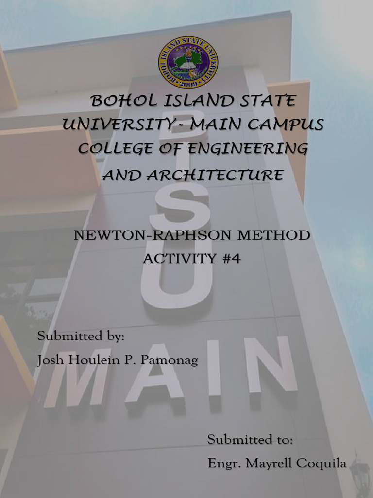 Activity4_Pamonag_NewtonRaphson | PDF | Theoretical Computer Science | Algorithms And Data ...