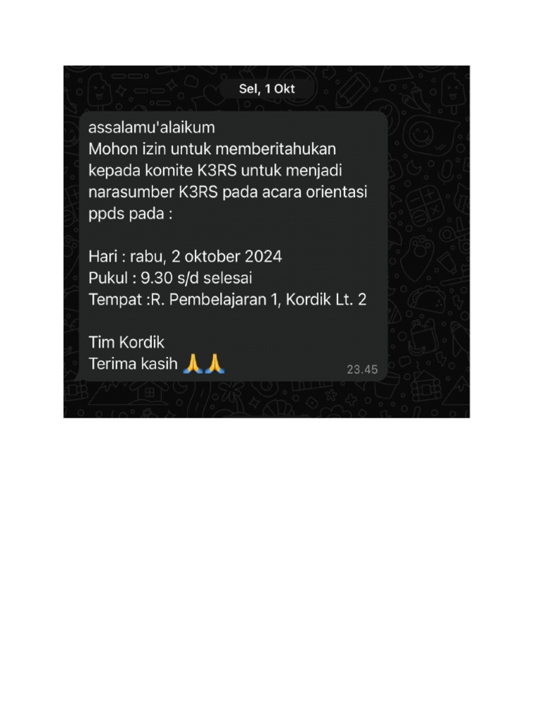 Undangan 2 Oktober | PDF