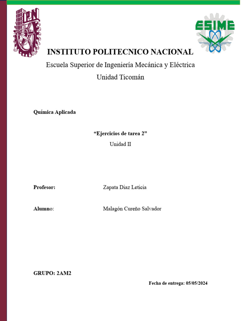 Ejercicios de Tarea II - Malagon Cureño Salvador - 2AM2 | PDF