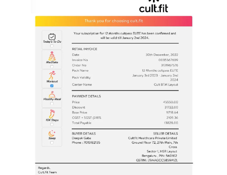Cult Pass Bill | PDF