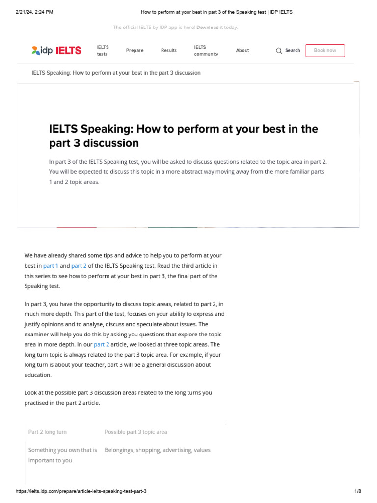 How to Perform at Your Best in Part 3 of the Speaking Test _ IDP IELTS ...