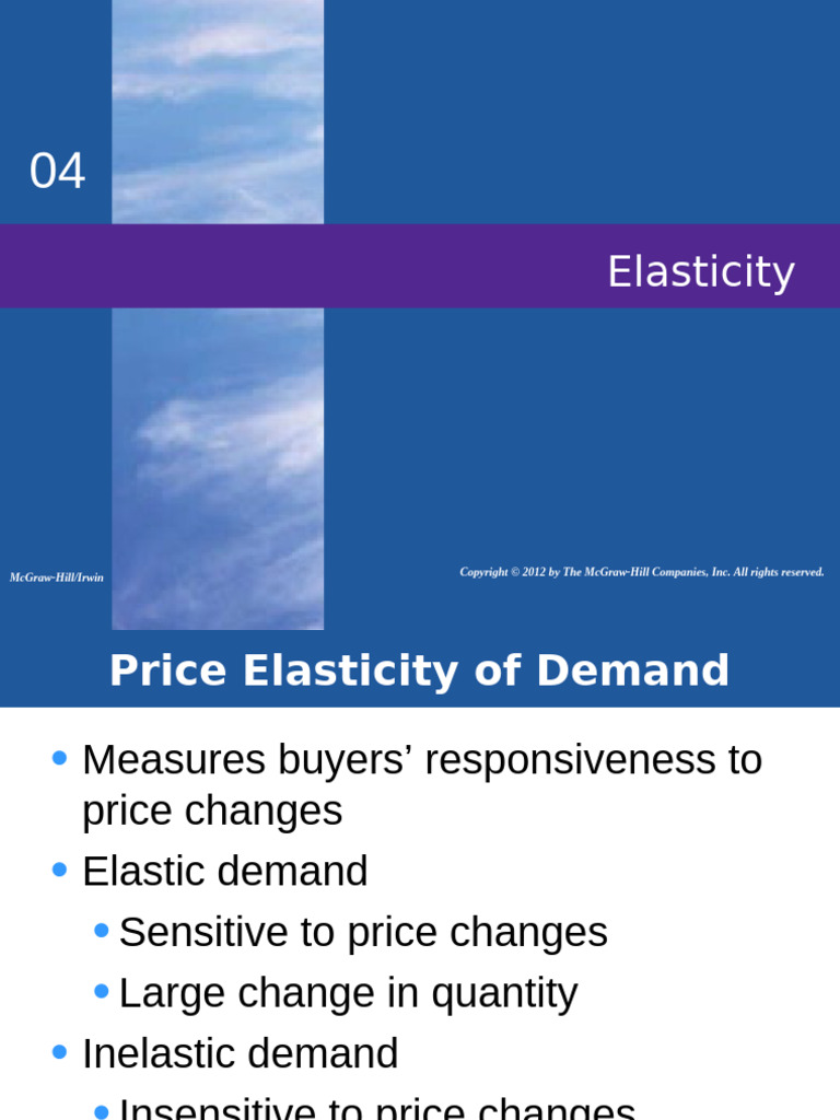 Chap 004 | PDF | Price Elasticity Of Demand | Elasticity (Economics)