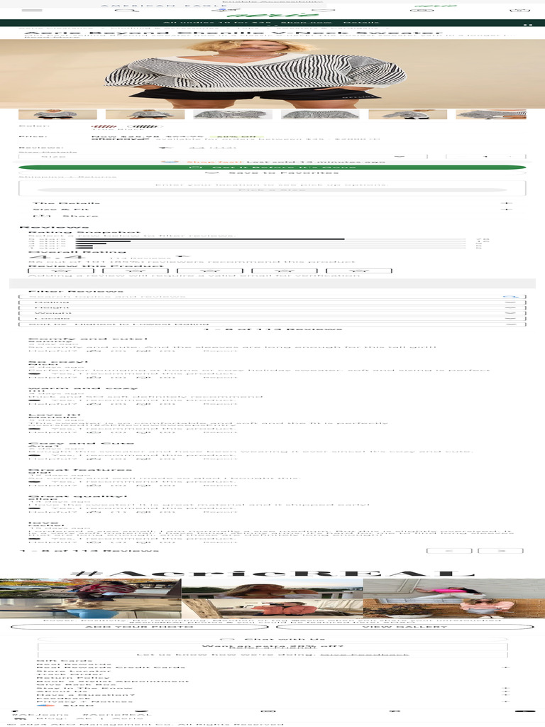 Aerie Beyond Chenille v-Neck Sweater 2 | PDF | Sweater | Clothing