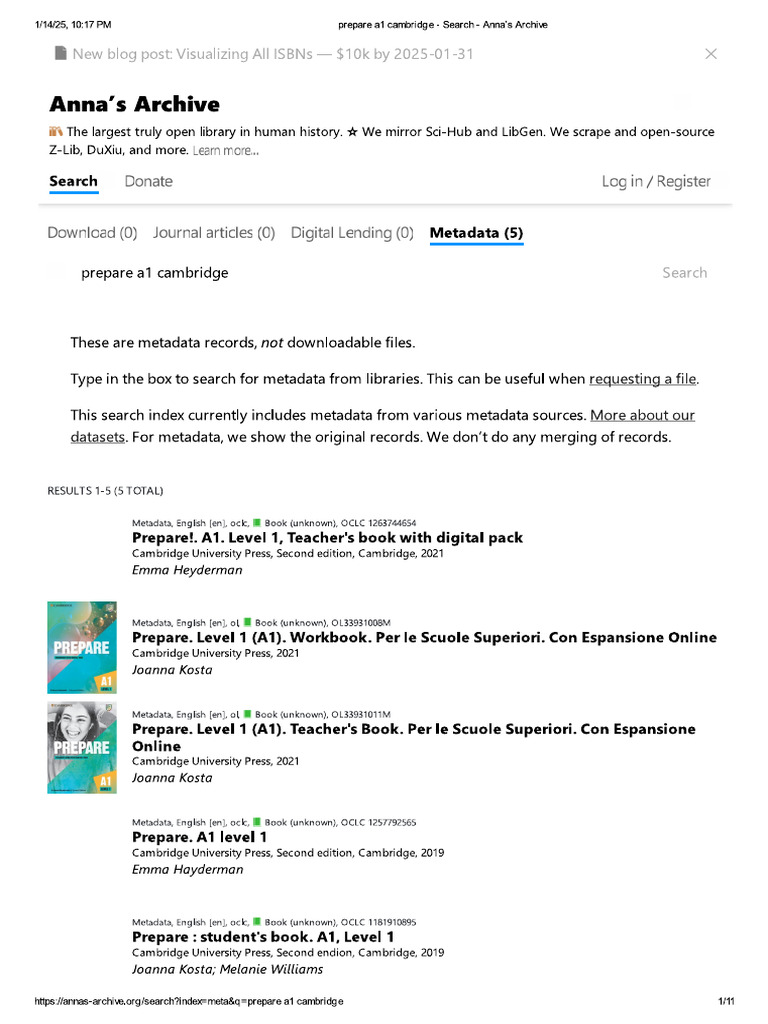 Prepare a1 Cambridge a4 | PDF