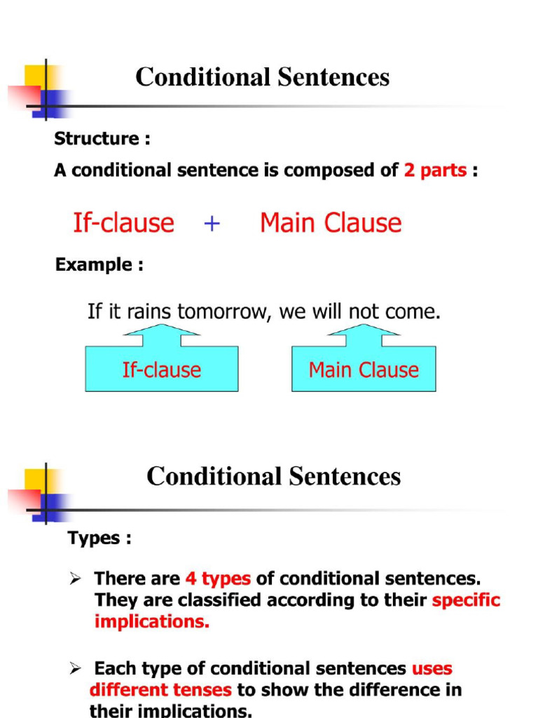 Conditional sentences | PDF
