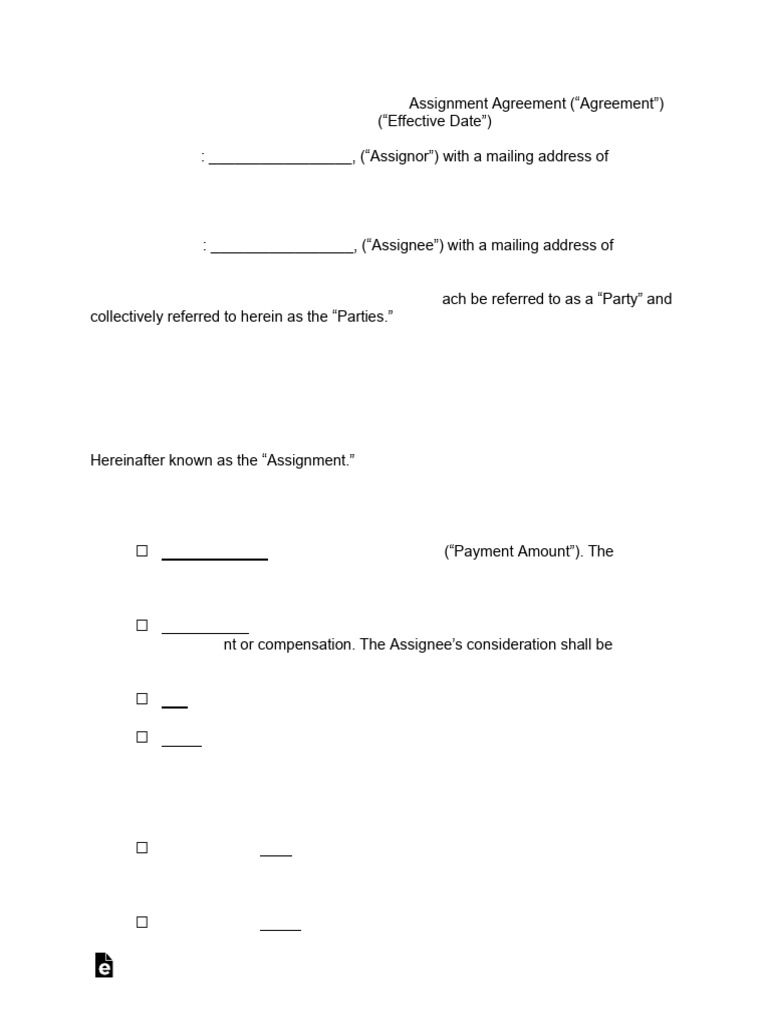 Intellectual Property Assignment Agreement Form | PDF | Assignment (Law ...