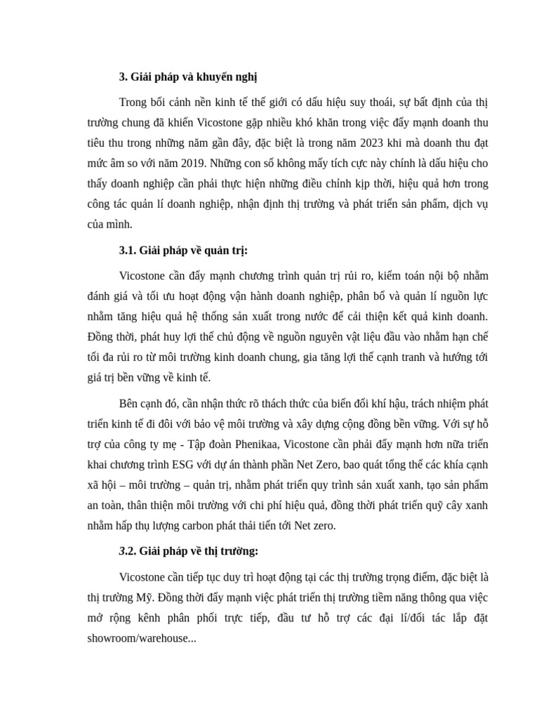 Giai Phap Va Ket Luan | PDF