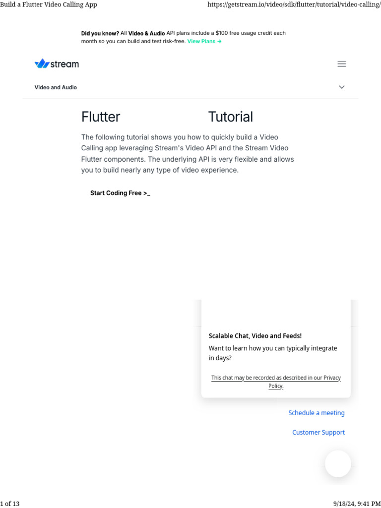 Build A Flutter Video Calling App | PDF | Mobile App | Videotelephony