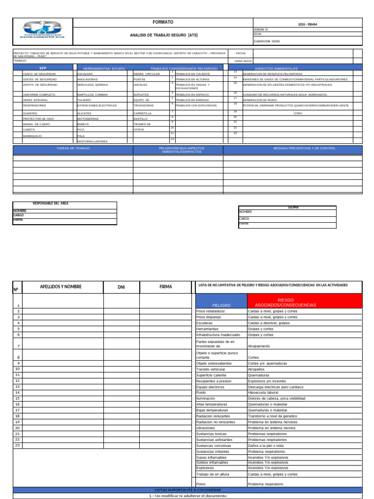 Formato de Ats 1 | PDF | Quemar | Generación eléctrica