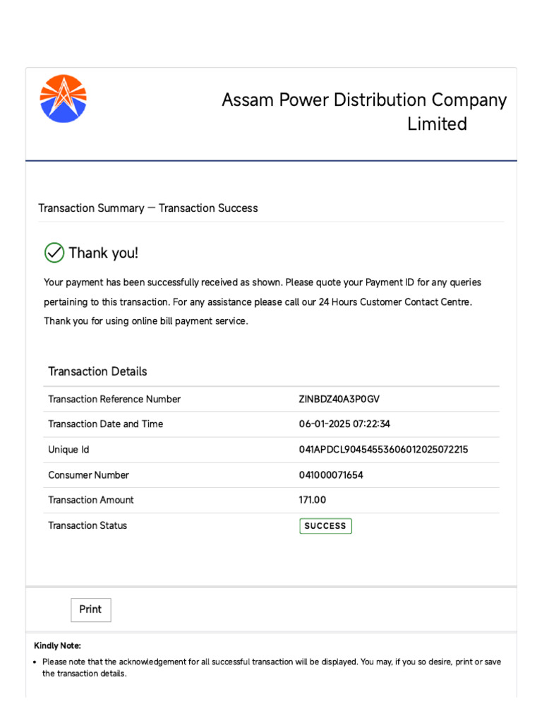 APDCL - Instant Bill Payment | PDF