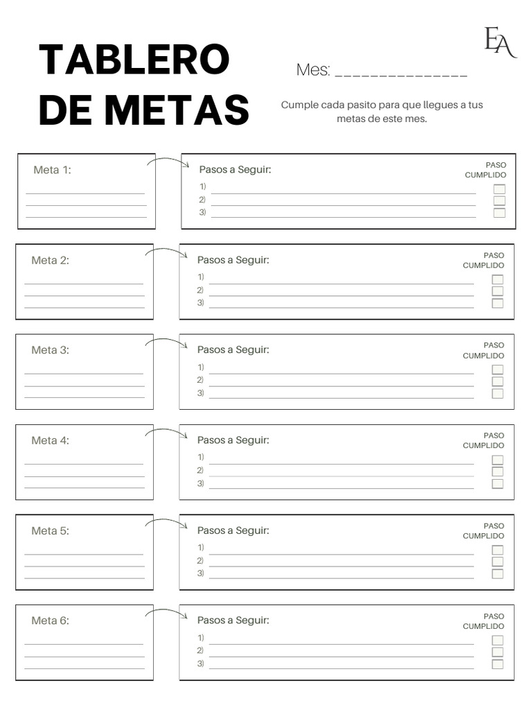 Tablero de Metas | PDF