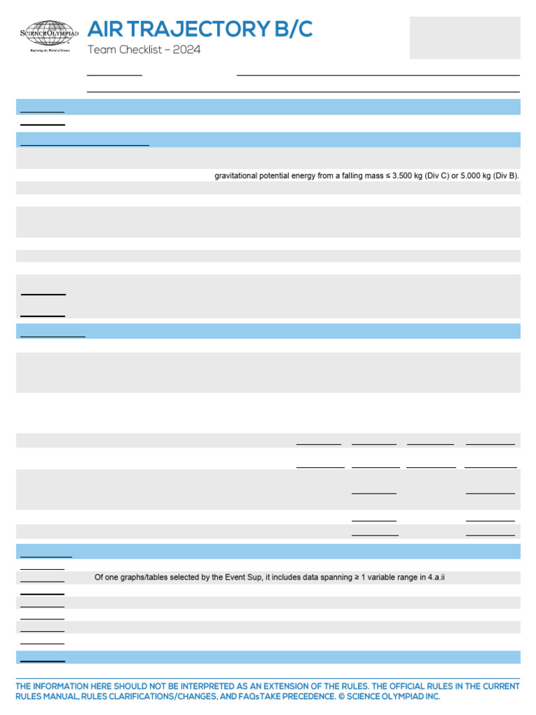 Launch Device Competition Evaluation Form | PDF | Physical Quantities