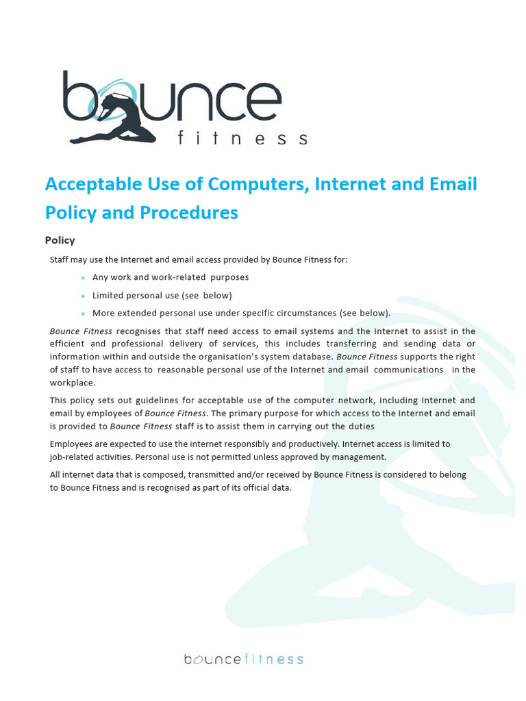 Acceptable-Use-Of-Computers-Internet-And-Email-Policy-And-Procedures - Process 1 Updated | PDF ...