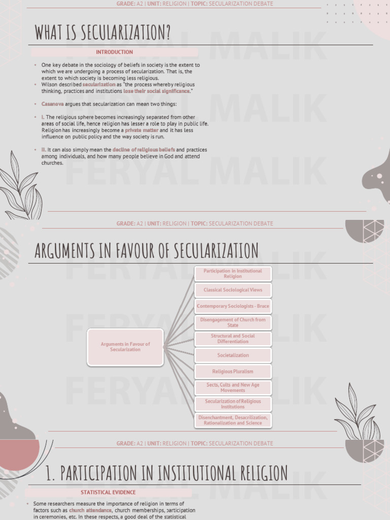 Understanding Secularization Debate | PDF