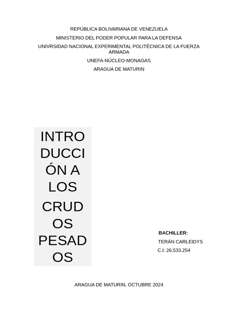 Crudo Pesado y Extrapesado en Venezuela | PDF | Petróleo | Depósito de ...