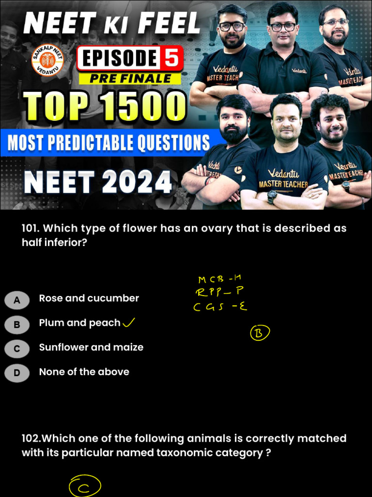 19 April 2024 - NEET Ki Feel Ep 5 - NEET 2024 | PDF | Translation (Biology) | Genetic Code