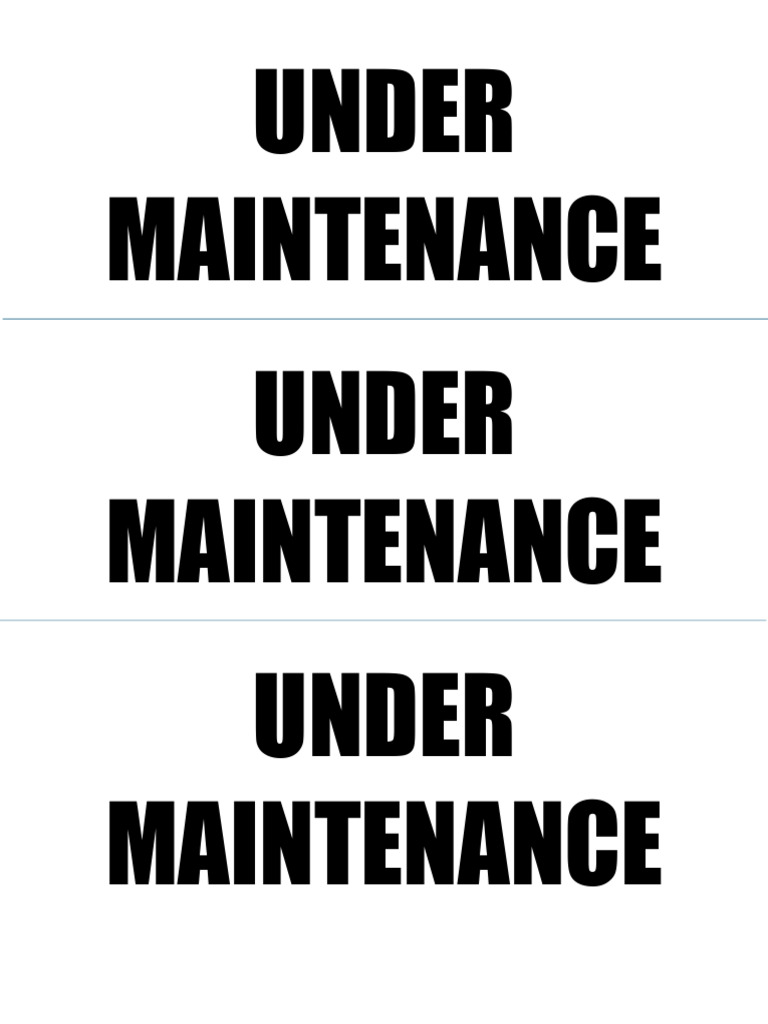 Under Maintenance | PDF