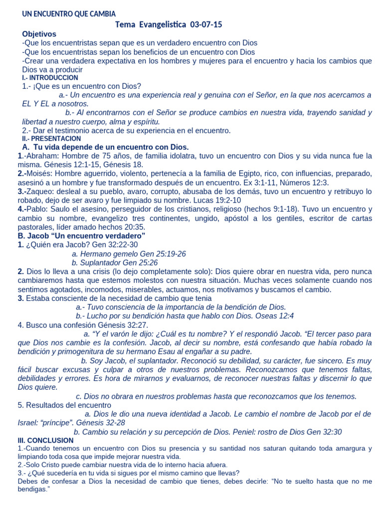 Un Encuentro Que Cambia - 2 | PDF | Jacob | Profeta