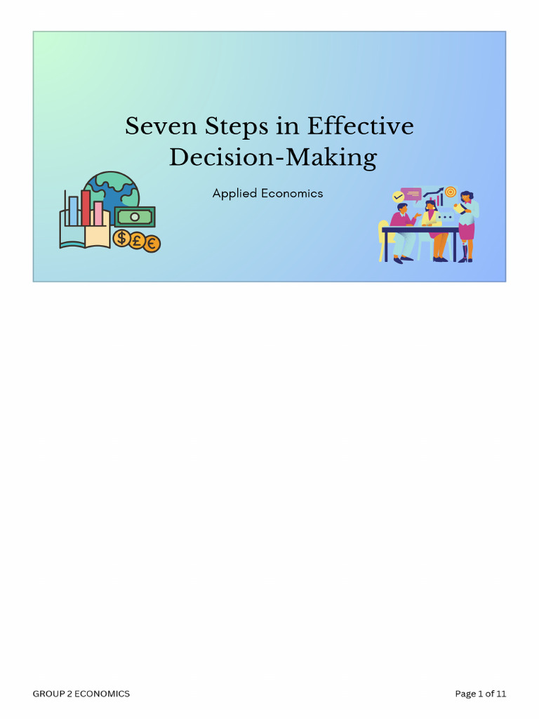 7 Steps in Effective Decision Making | PDF