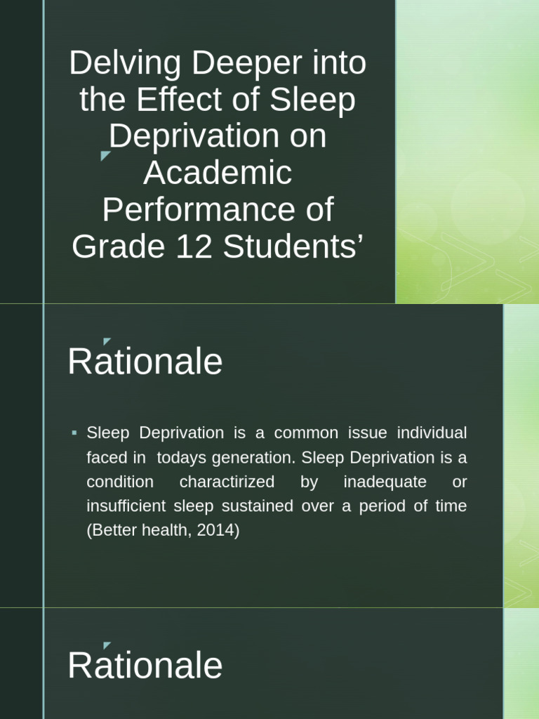 Proposal Presentation Template 1 | PDF | Sleep | Sleep Deprivation