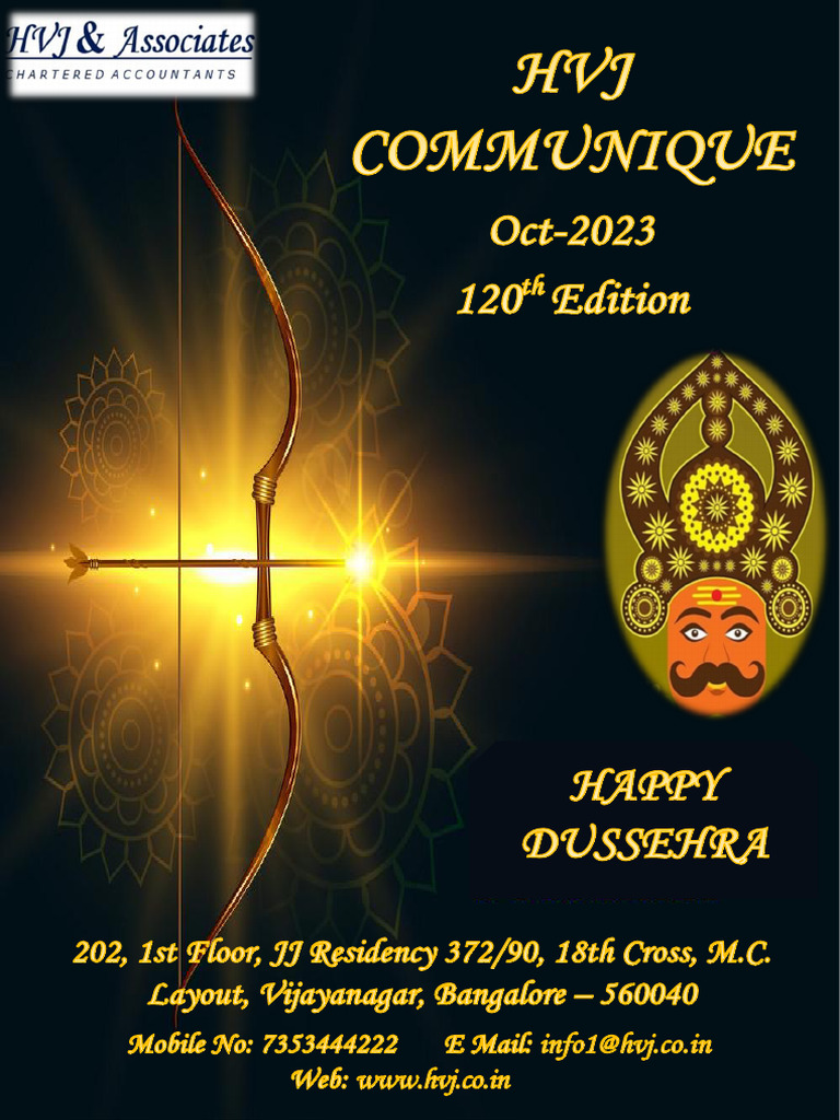 HVJ Communique: October 2023 Updates | PDF | Reserve Bank Of India | Banks