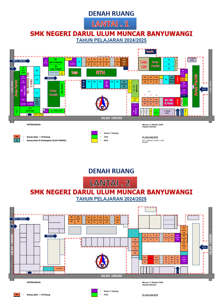 Denah Ujian Semester Akhir_2024 | PDF
