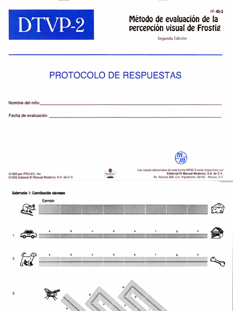 Frostig Protocolo de Respuestas | PDF