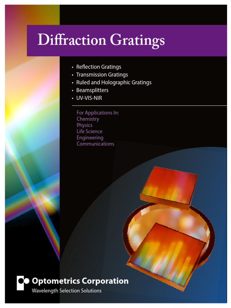 Diffraction Gratings Overview | PDF | Angular Resolution | Holography