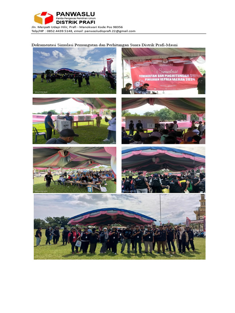 Dokumentasi SIMULASI OLEH KPU | PDF